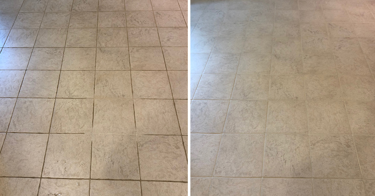Our Tile Cleaning Masters Beautifully Restored This Dingy Floor in ...