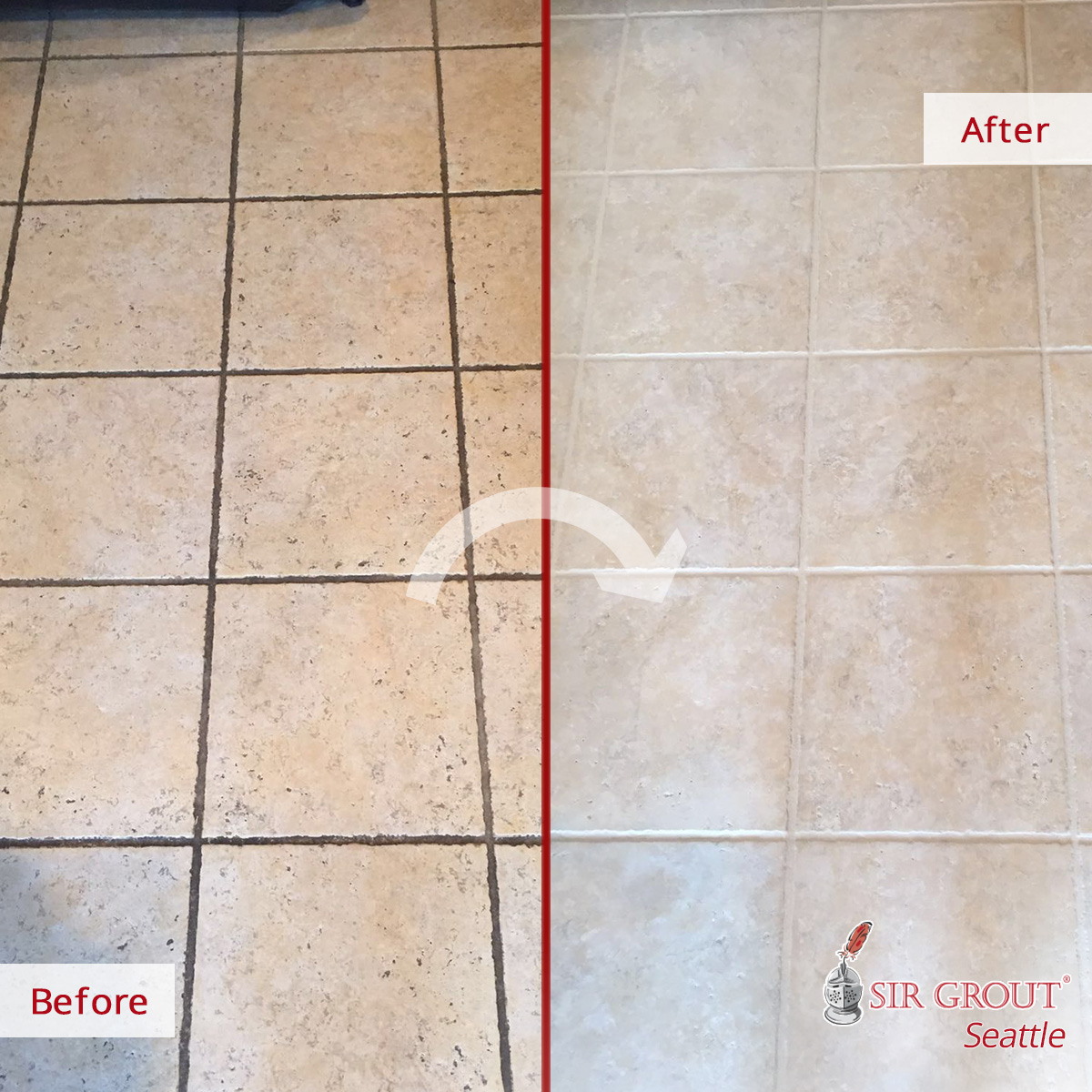 A Run-Down Floor Was Completely Transformed After a Professional Grout ...
